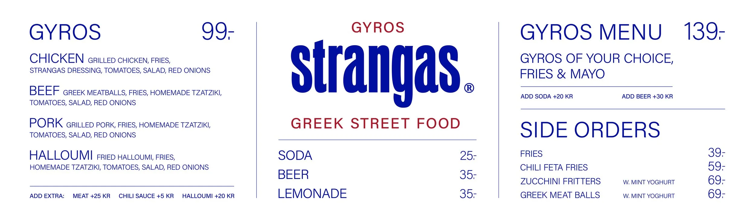 Menu 1 — strangas