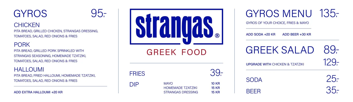 Menu 1 — strangas
