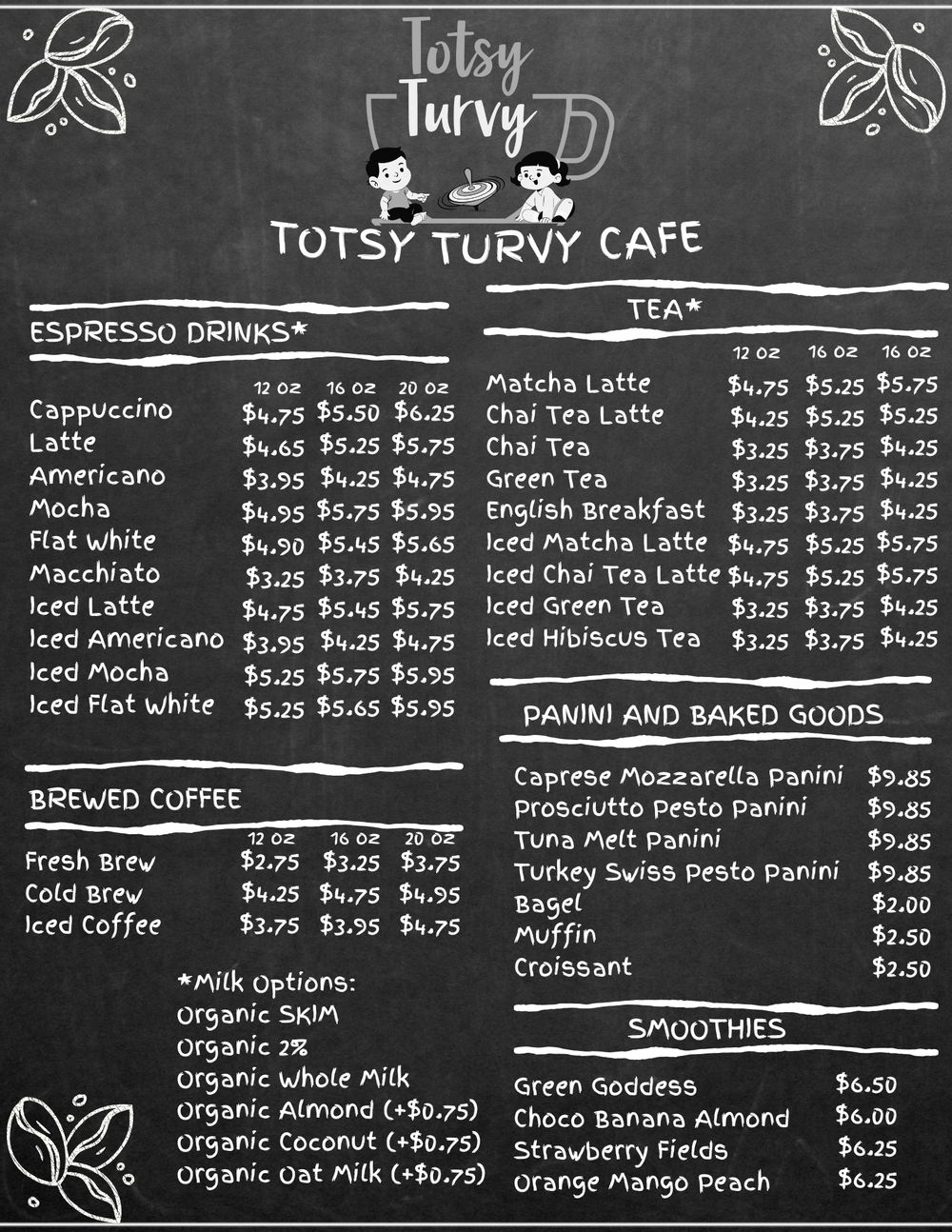 Cafe — Totsy Turvy Cafe and Play