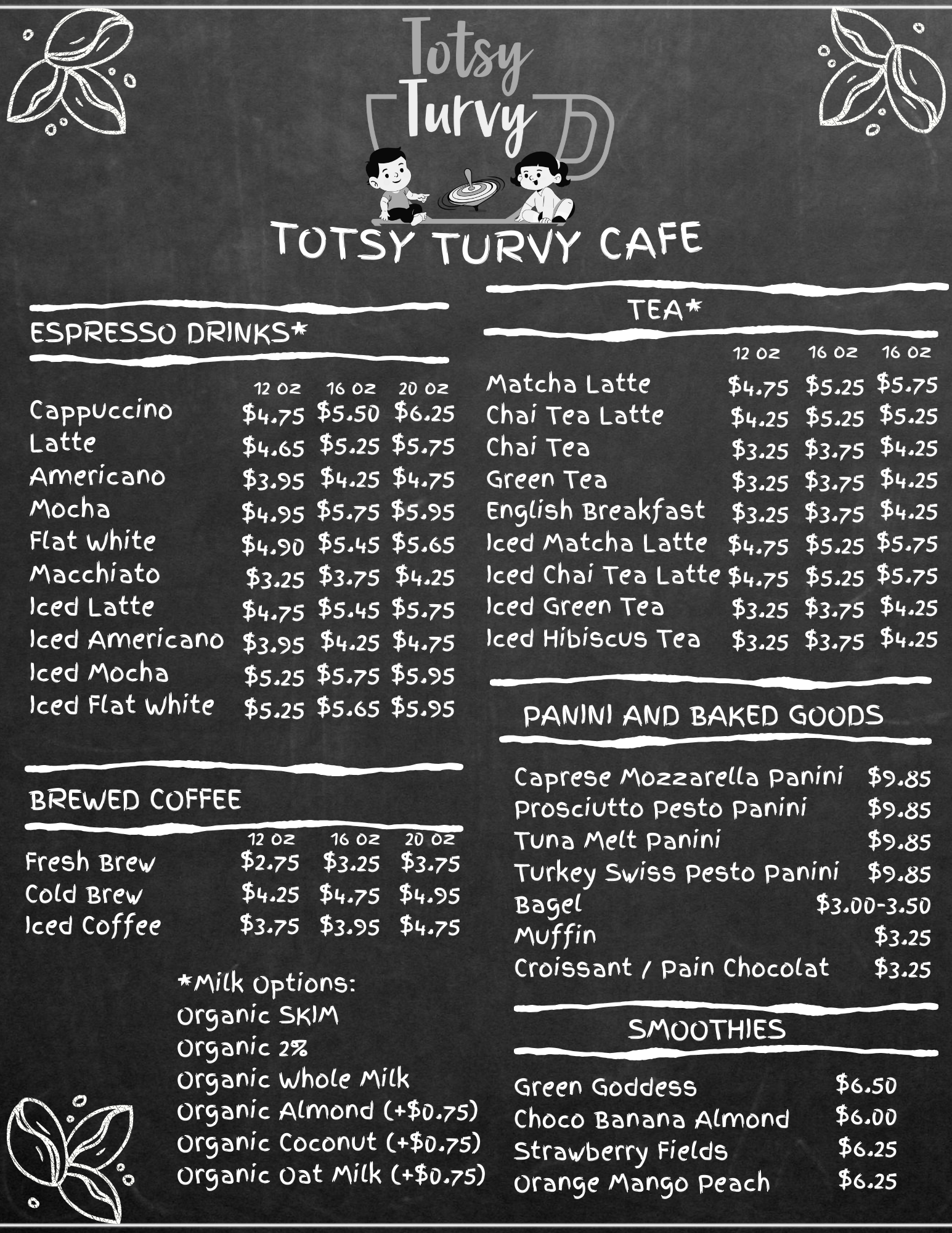 Cafe — Totsy Turvy Cafe and Play