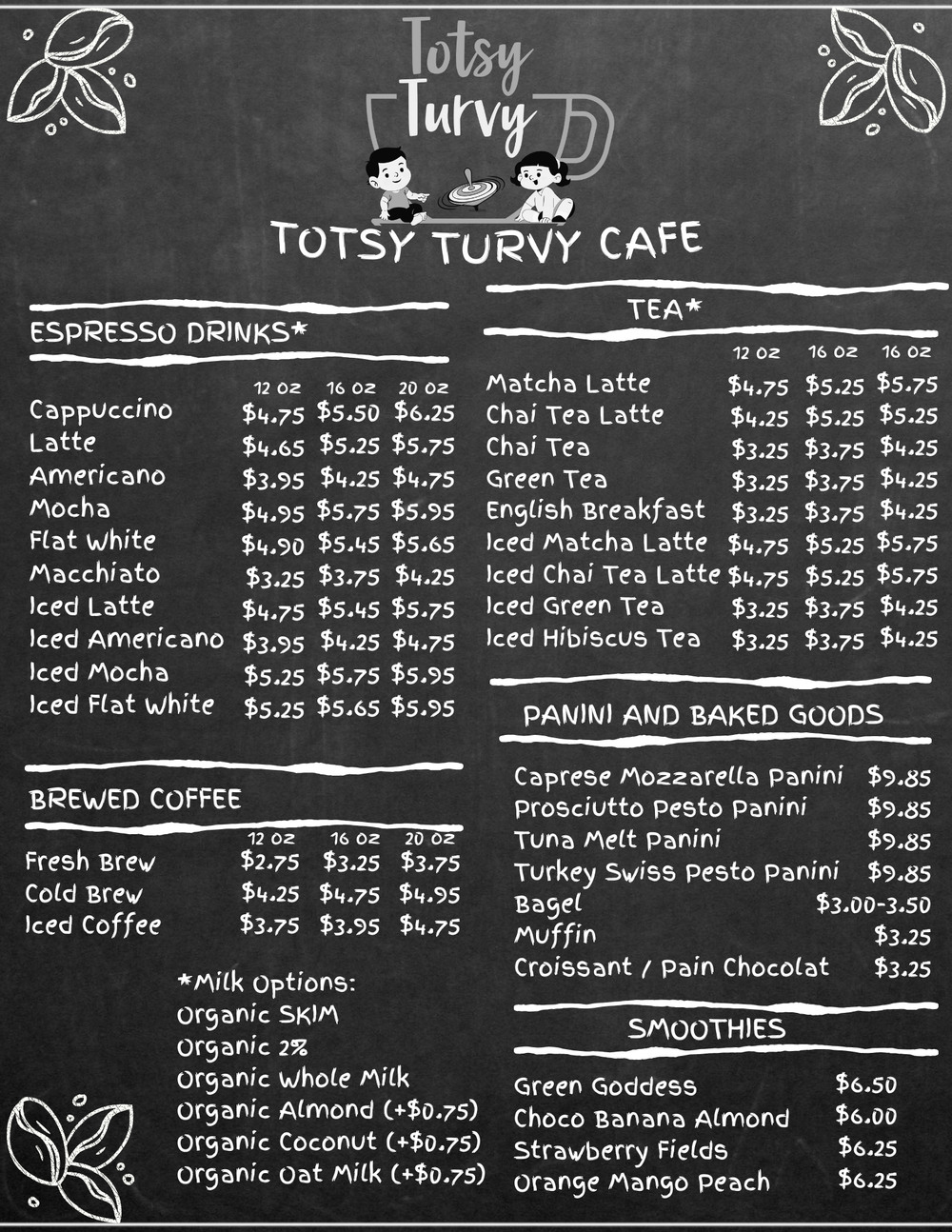 Cafe — Totsy Turvy Cafe and Play