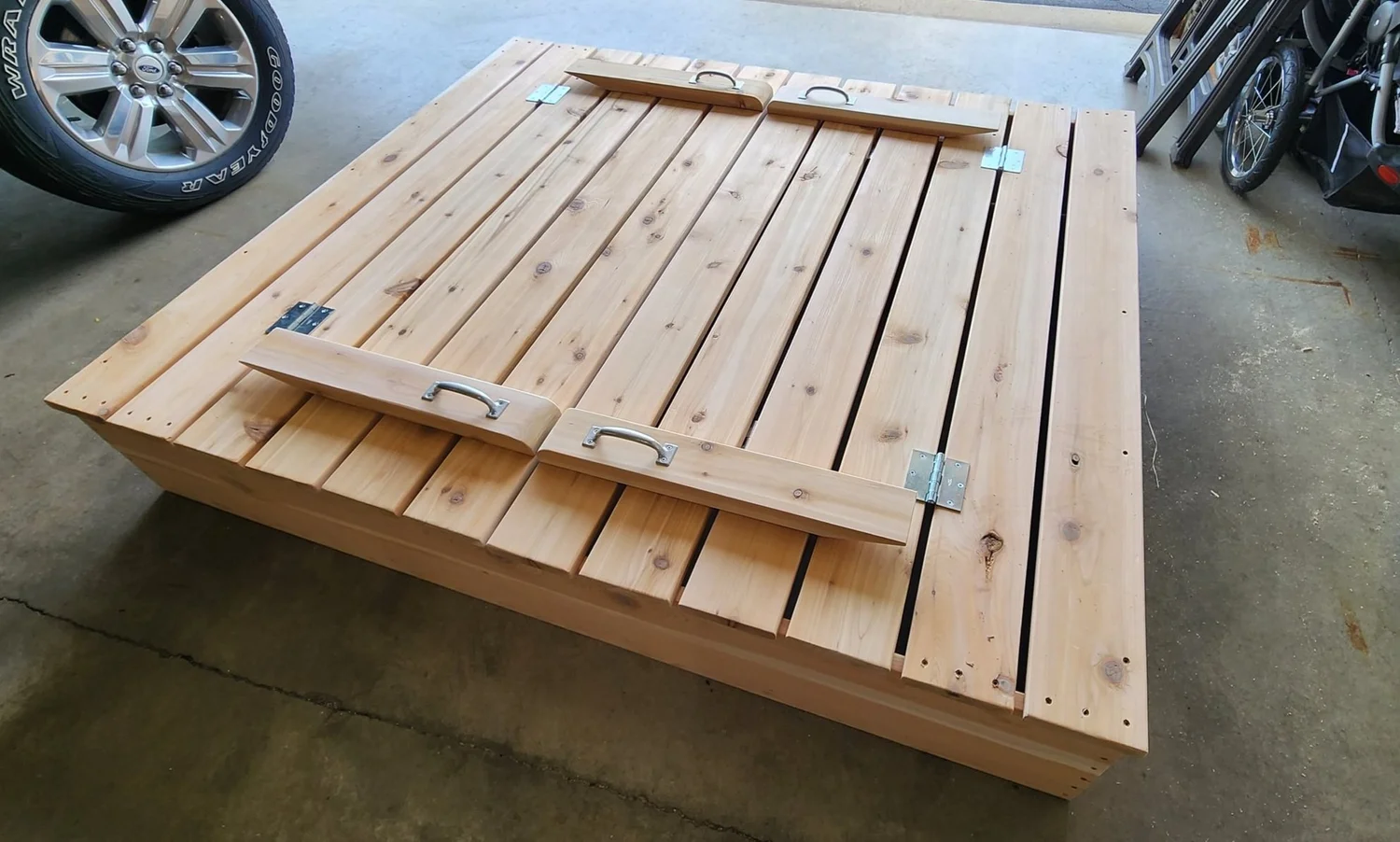 Covered Sandbox with Convertible Bench Seats — Third Stall Woodworking