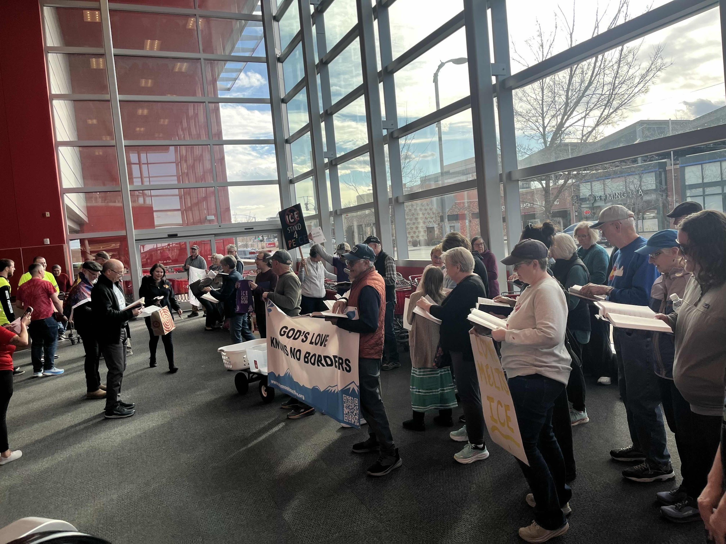Sing Down the Doors at Target — Mennonite Action