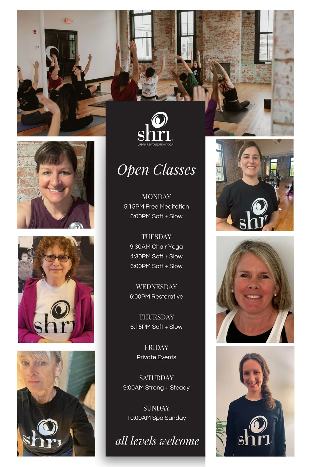 Printable Schedule — Shri Yoga