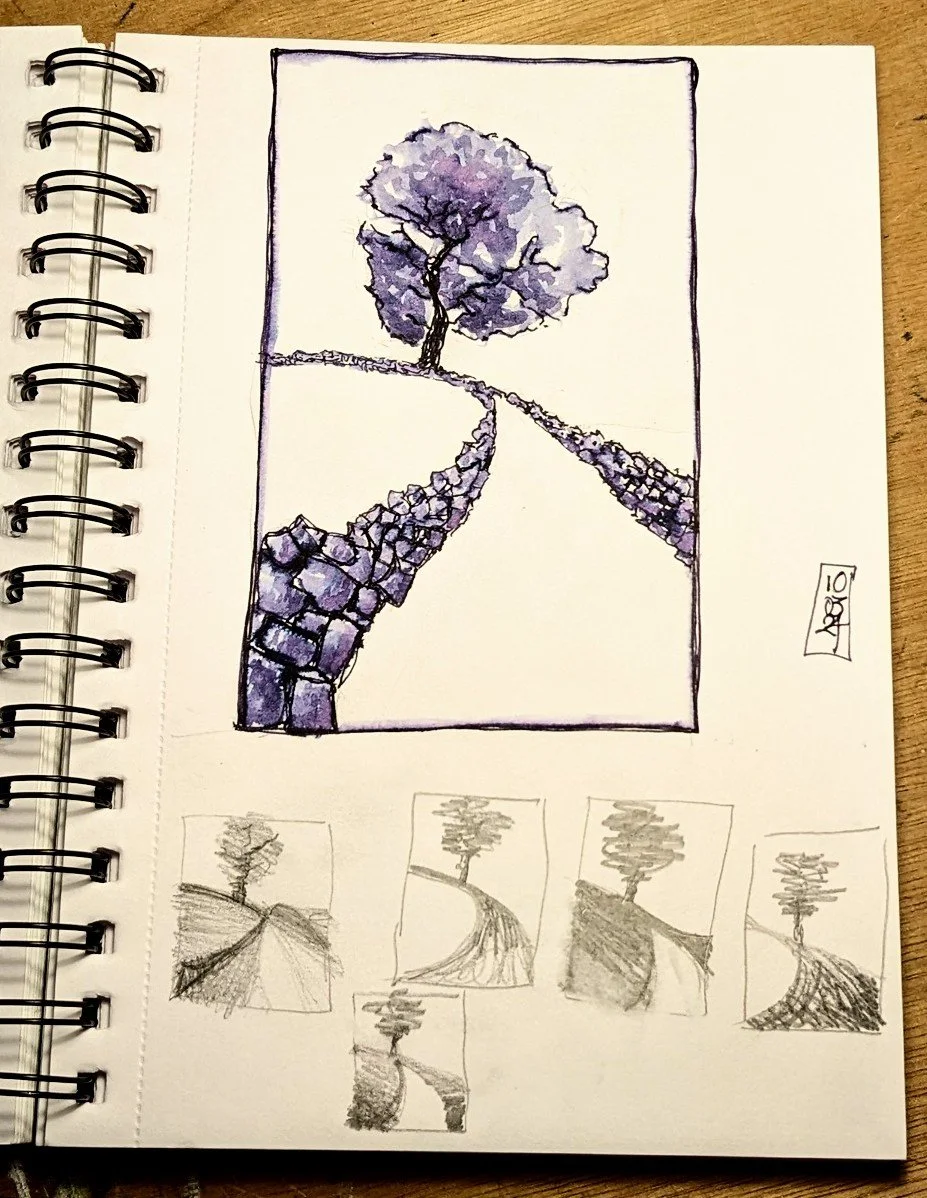 Workbook backstory, ink landscapes & Shogun — Croaking Raven Studio