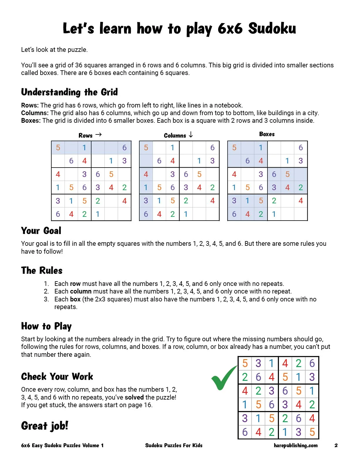 Sudoku Puzzles For Kids: 50 4x4 Easy Sudoku Puzzles Volume 4 — Hare ...