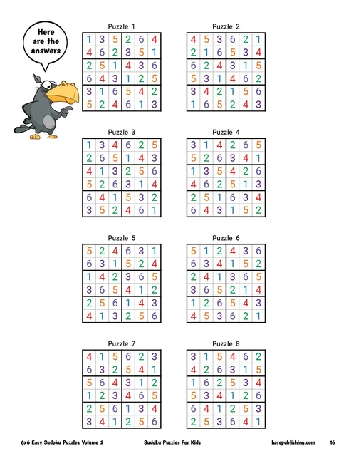 Sudoku Puzzles For Kids: 50 4x4 Easy Sudoku Puzzles Volume 4 — Hare ...