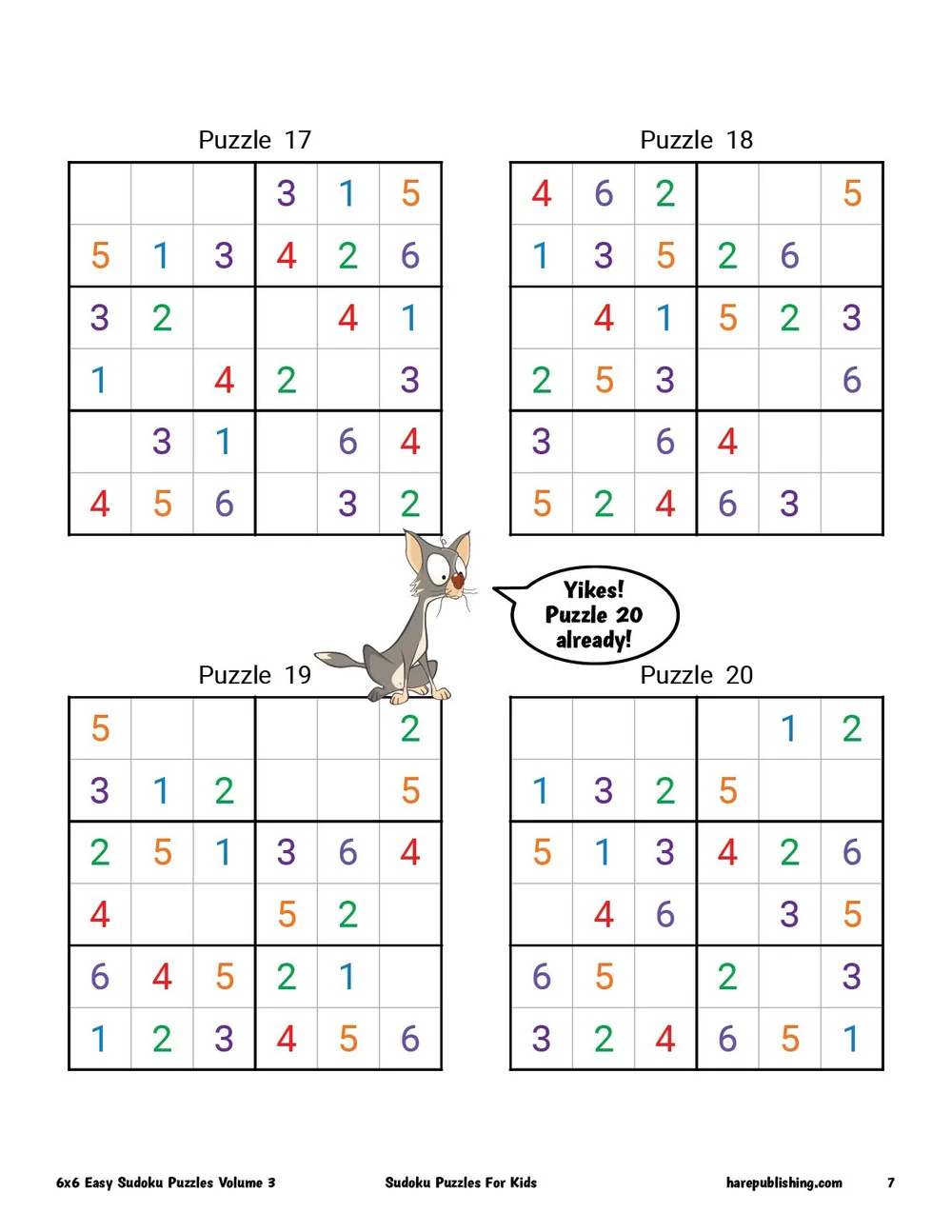 Sudoku Puzzles For Kids: 50 4x4 Easy Sudoku Puzzles Volume 1 — Hare ...