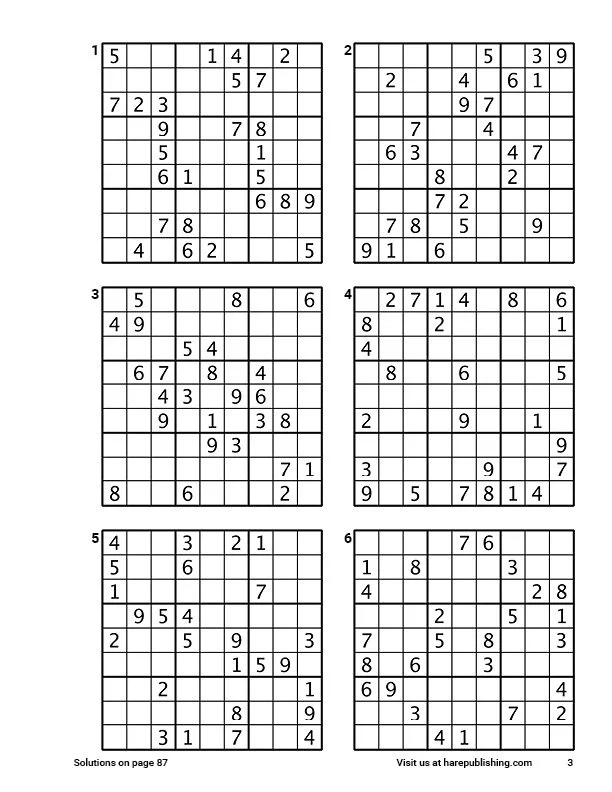 Easy Sudoku Volume 1 — Hare Publishing