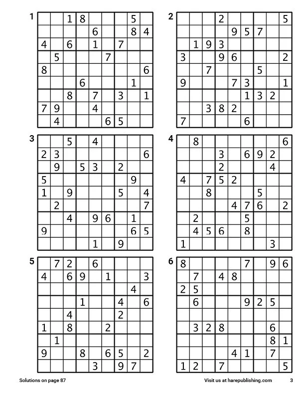 Hard Sudoku Volume 2 — Hare Publishing
