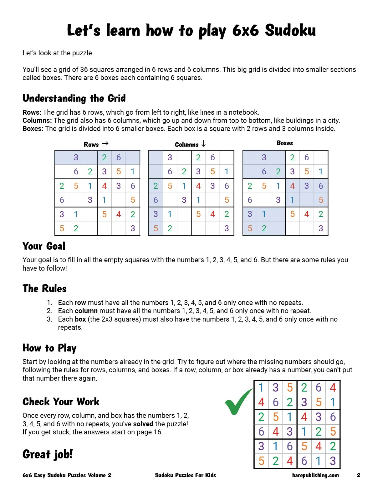 Sudoku Puzzles For Kids: 50 4x4 Easy Sudoku Puzzles Volume 4 — Hare ...