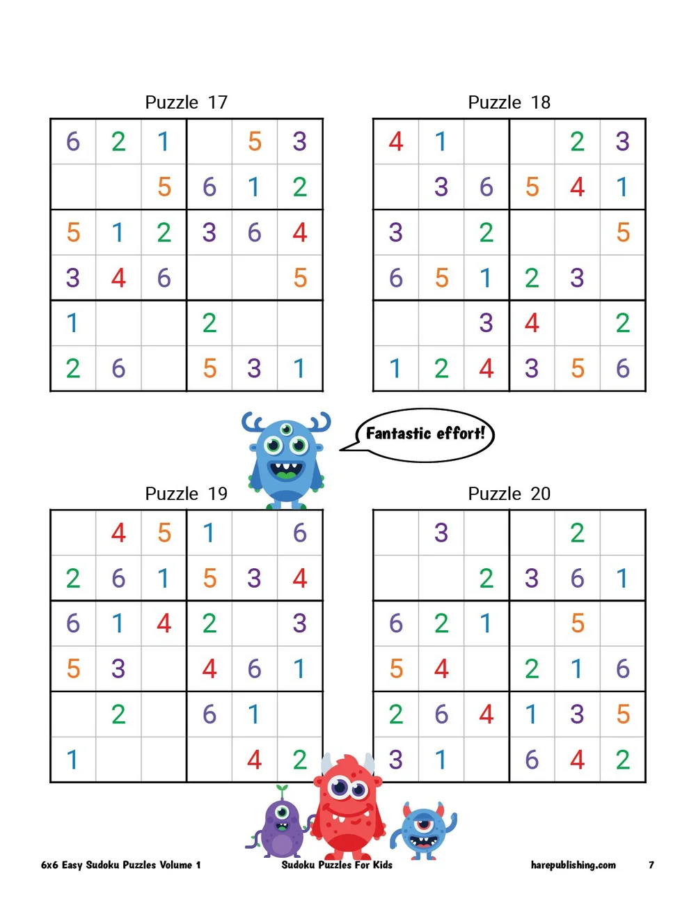 Sudoku Puzzles For Kids: 50 4x4 Easy Sudoku Puzzles Volume 4 — Hare ...