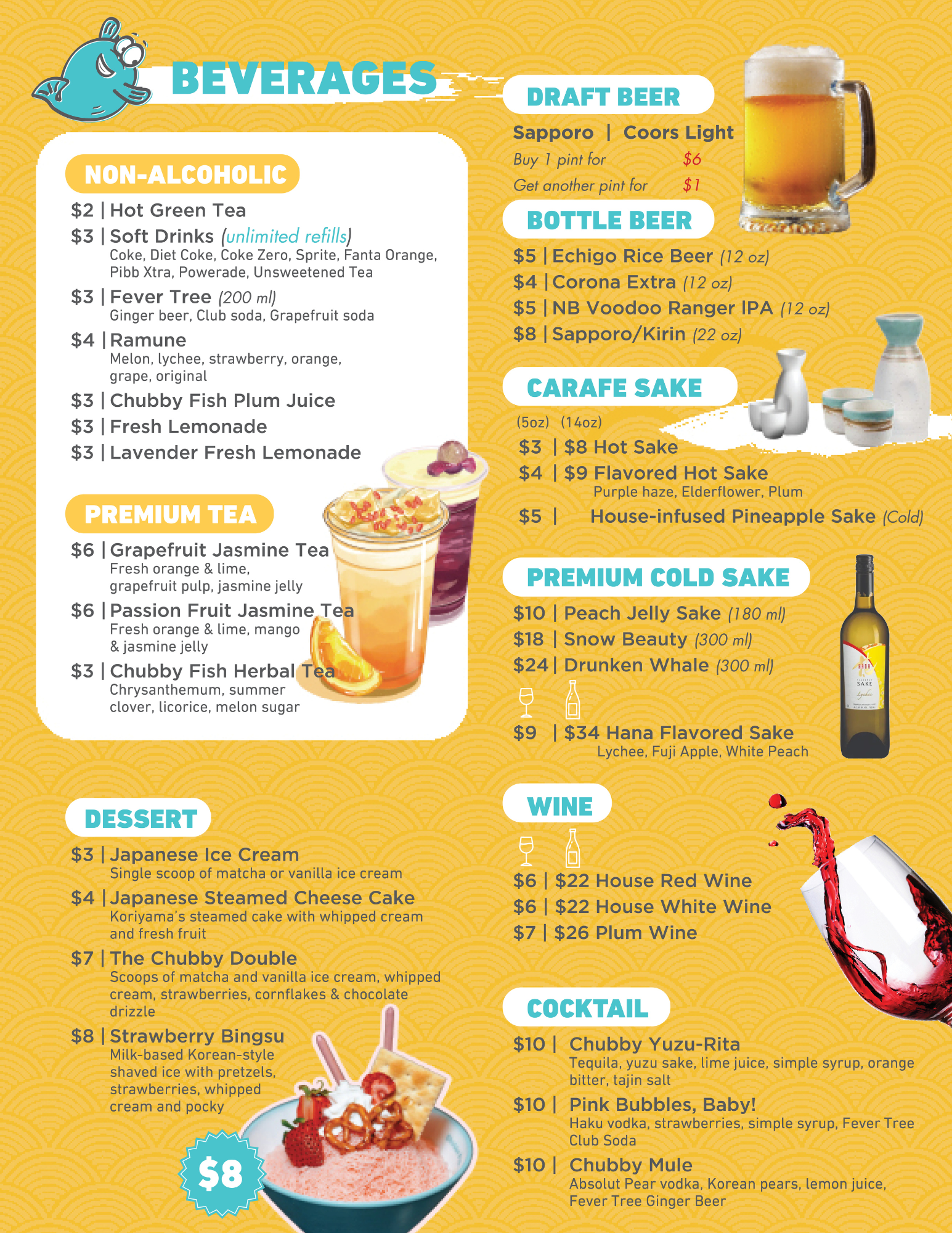 Menu — Chubby Fish Sushi
