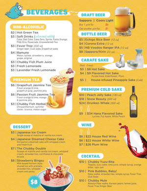 Menu — Chubby Fish Sushi