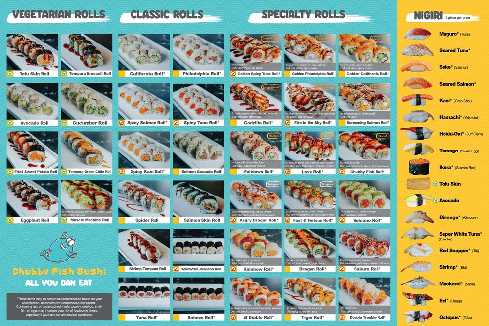 Menu — Chubby Fish Sushi