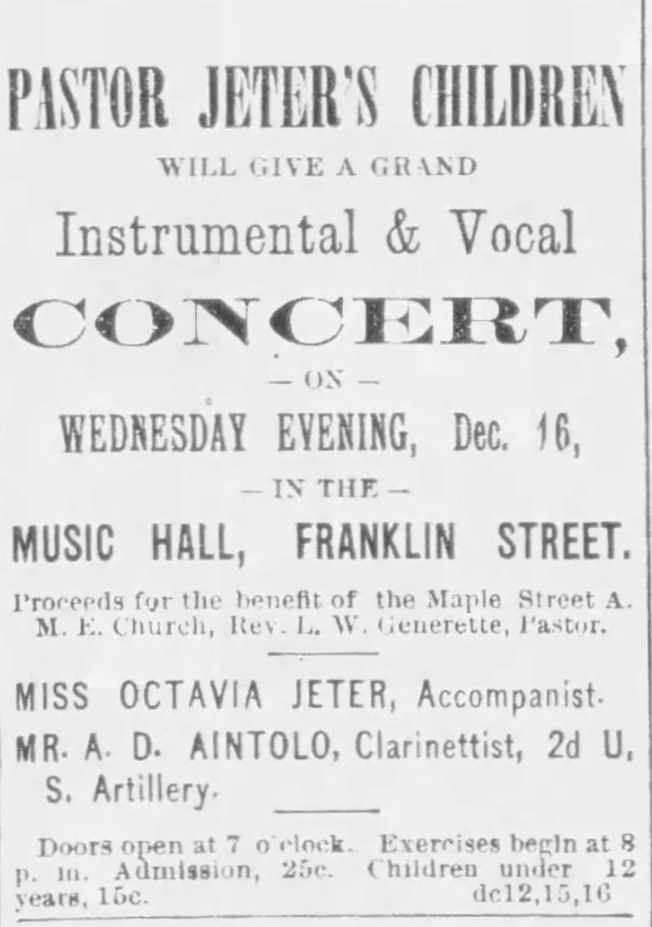 Octavia Jeter — Historic Music of Newport