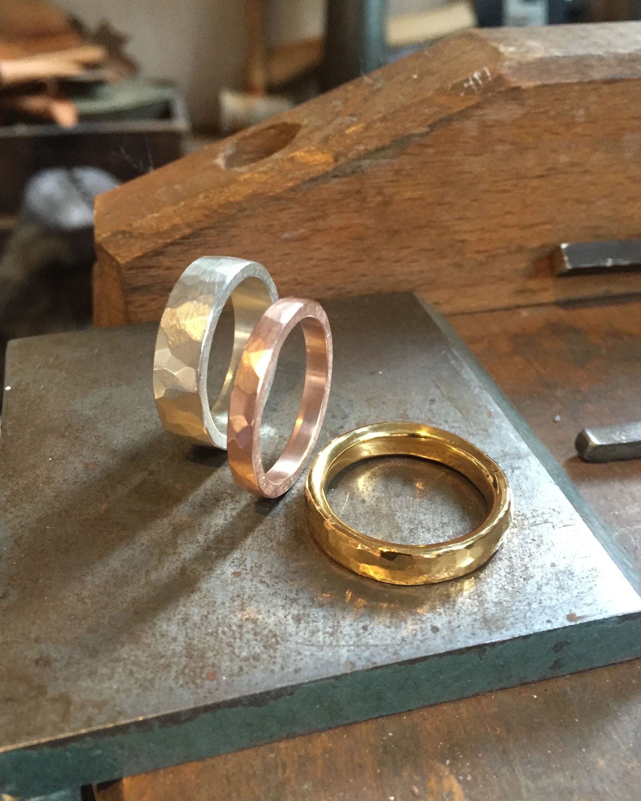 Tawny Phillips handmade unisex wedding rings