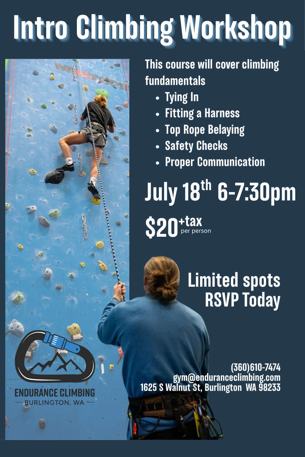 Events at Endurance Climbing Gym — Endurance Climbing | Rock Climbing ...