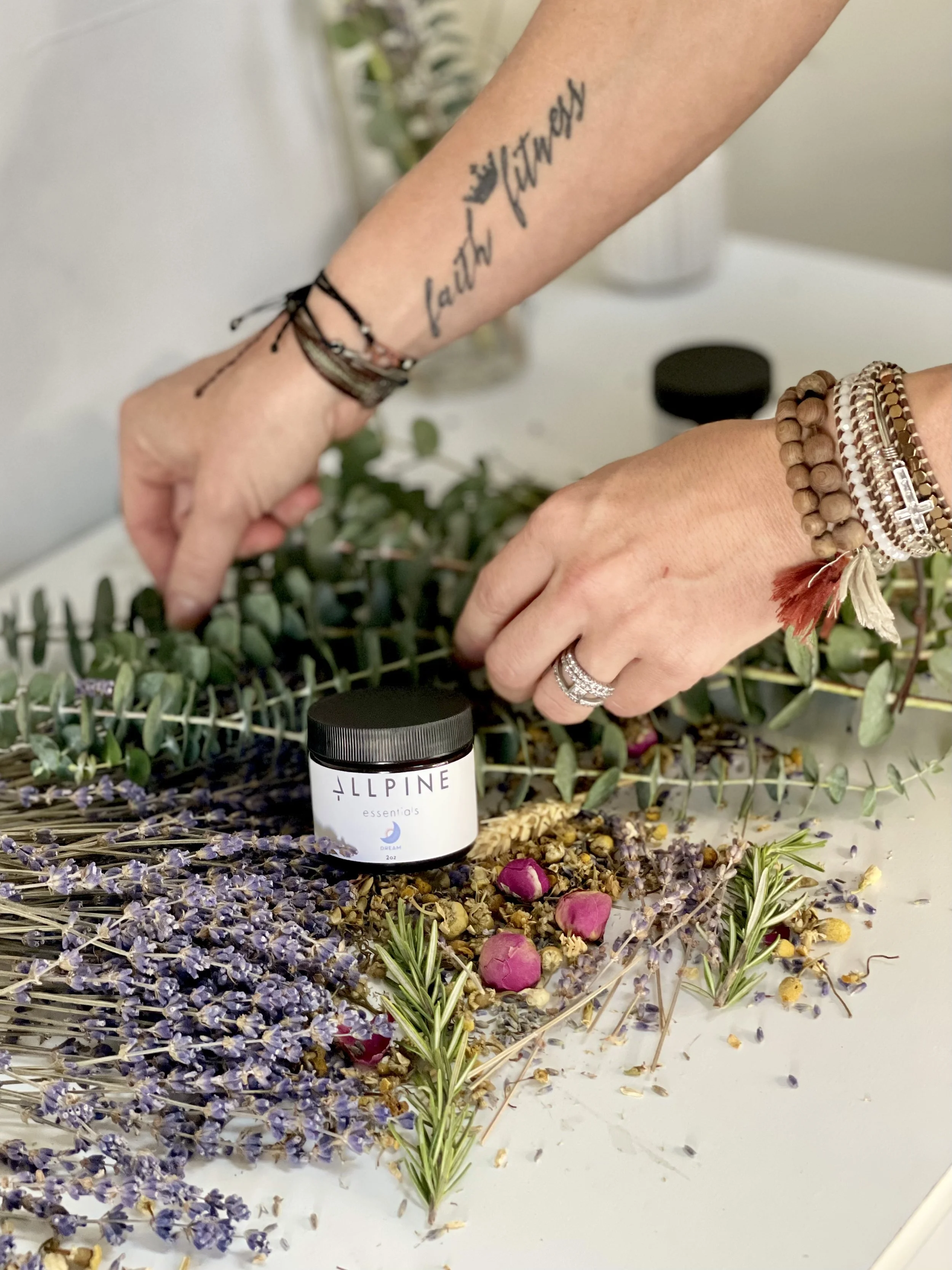 Allpine Essentials hand crafted herbal/ plant based products.