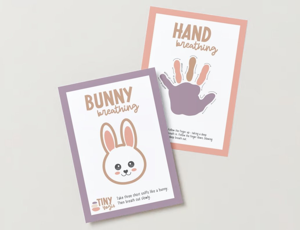 5 fun breathing cards for kids. Printable mindfulness activities to ...