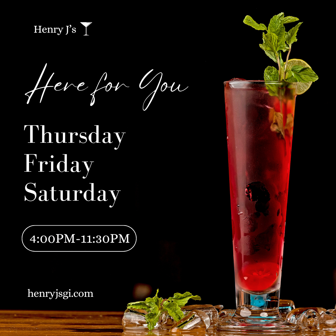 Upcoming Hours and Events — Henry J's