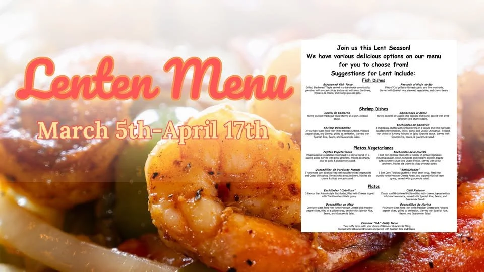 Lenten Menu — Viola's Ventanas