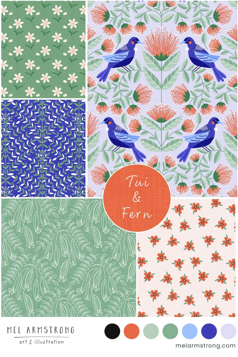 Tui and Fern — Mel Armstrong - Art & Illustration