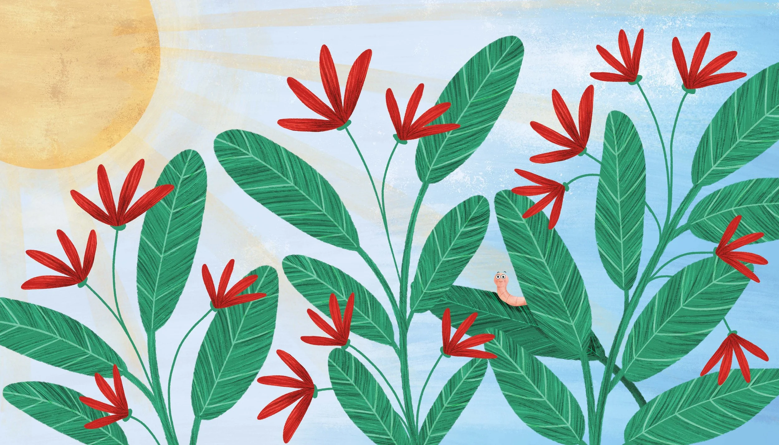 The Teeny Tiny Worm — Mel Armstrong - Art & Illustration