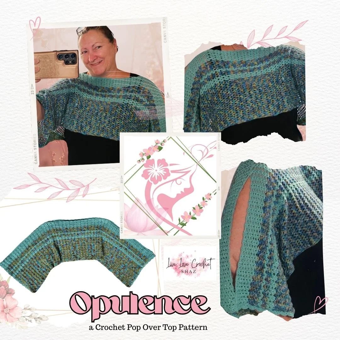 Opulence Pop Over Top Crochet Pattern PDF Pattern US Terms — Live Love ...