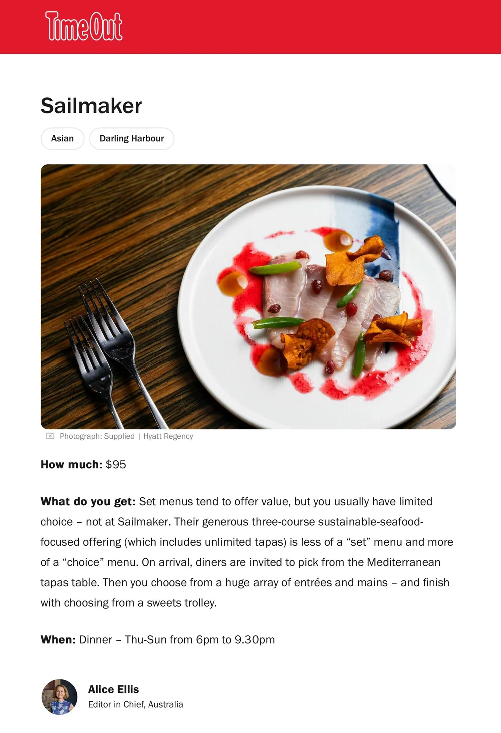 The best set menus in Sydney — Sailmaker Restaurant