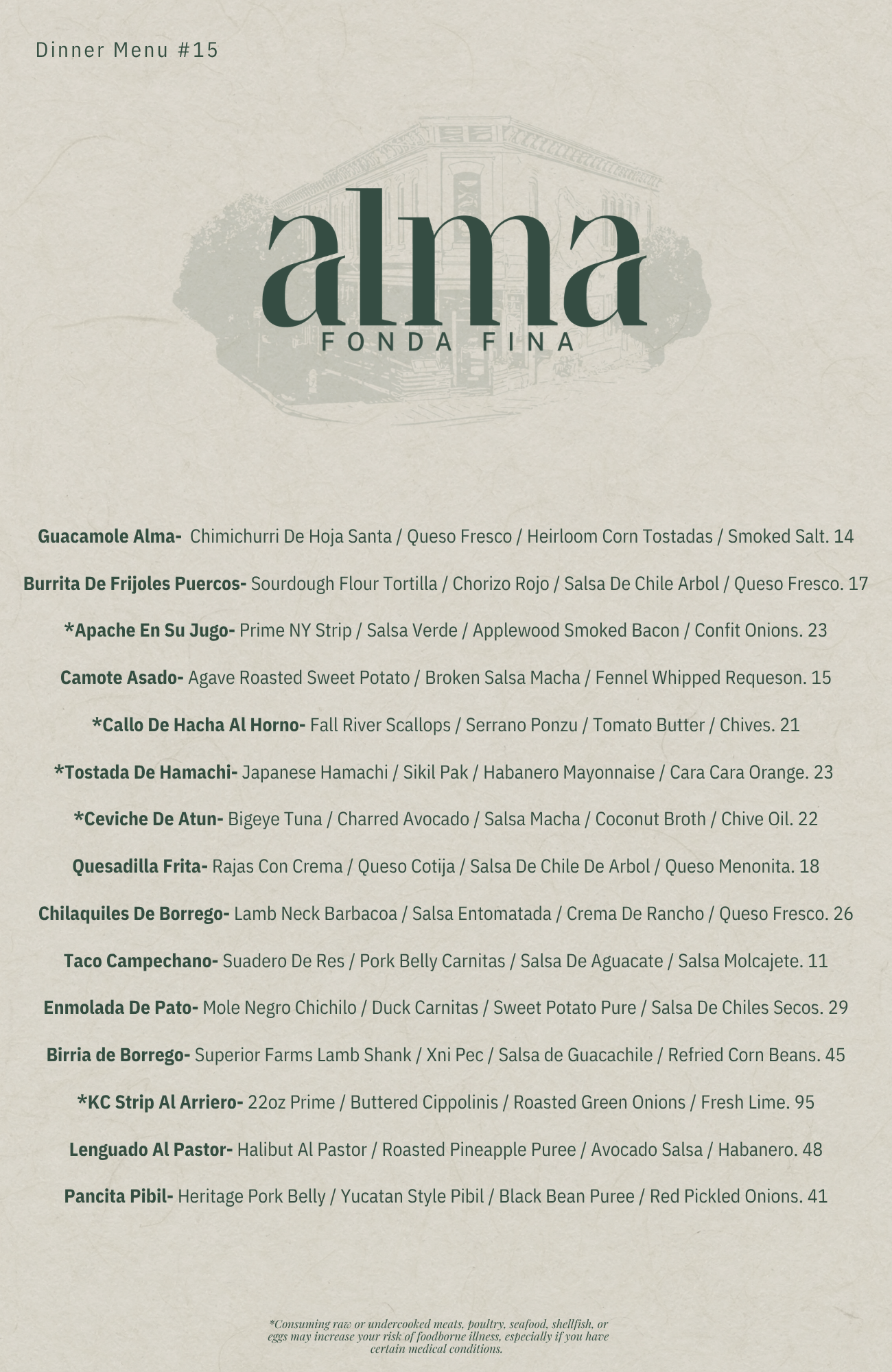 Dinner — Alma Fonda Fina