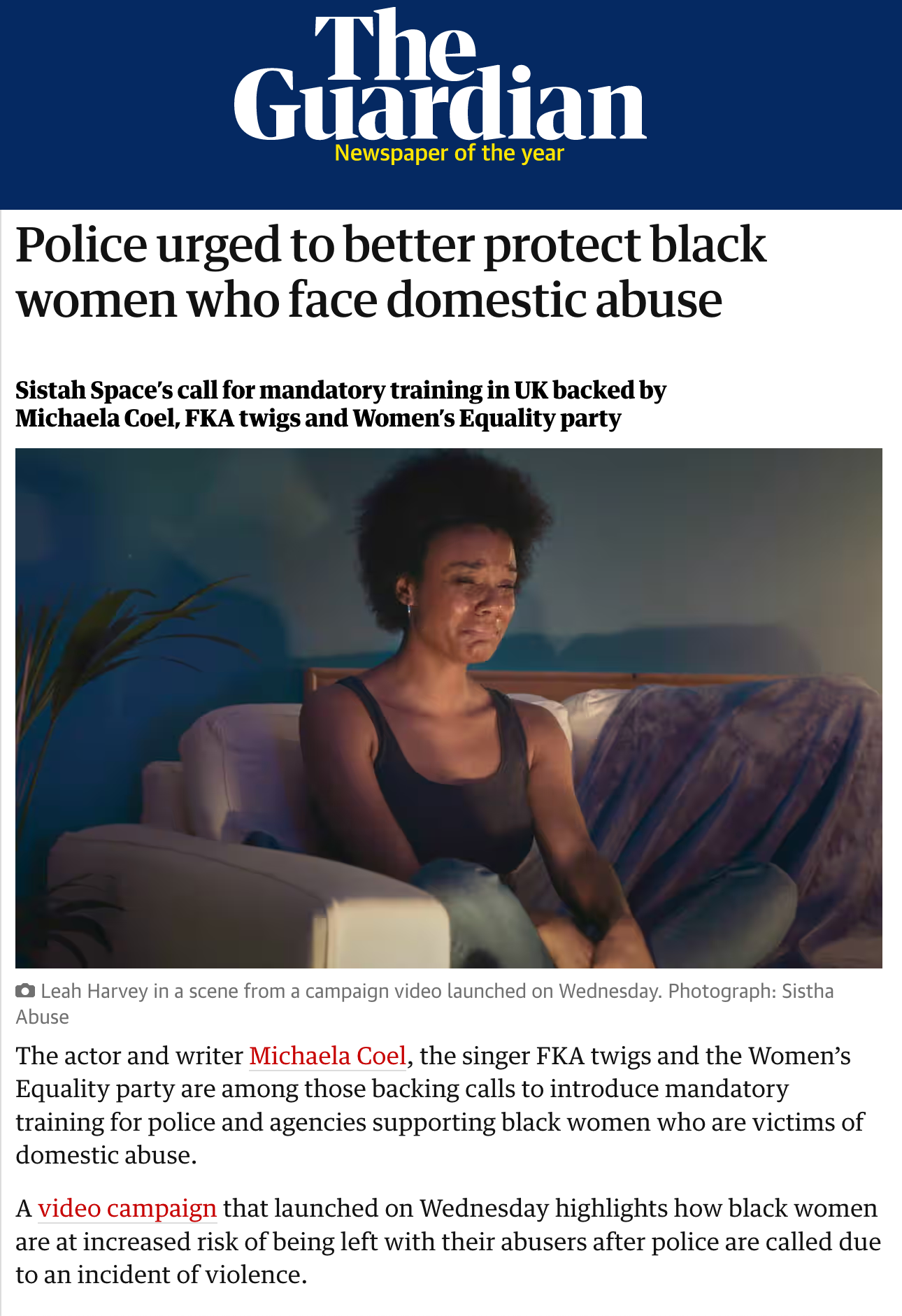 Sistah Space's Valerie's Law campaign — The Goodwork Organisation