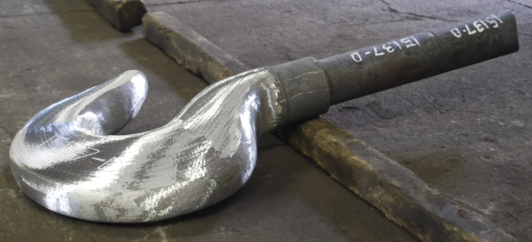 HOOK READY FOR NON-DESTRUCTIVE TESTING AND FINISH MACHINING. BEAUTIFUL ...