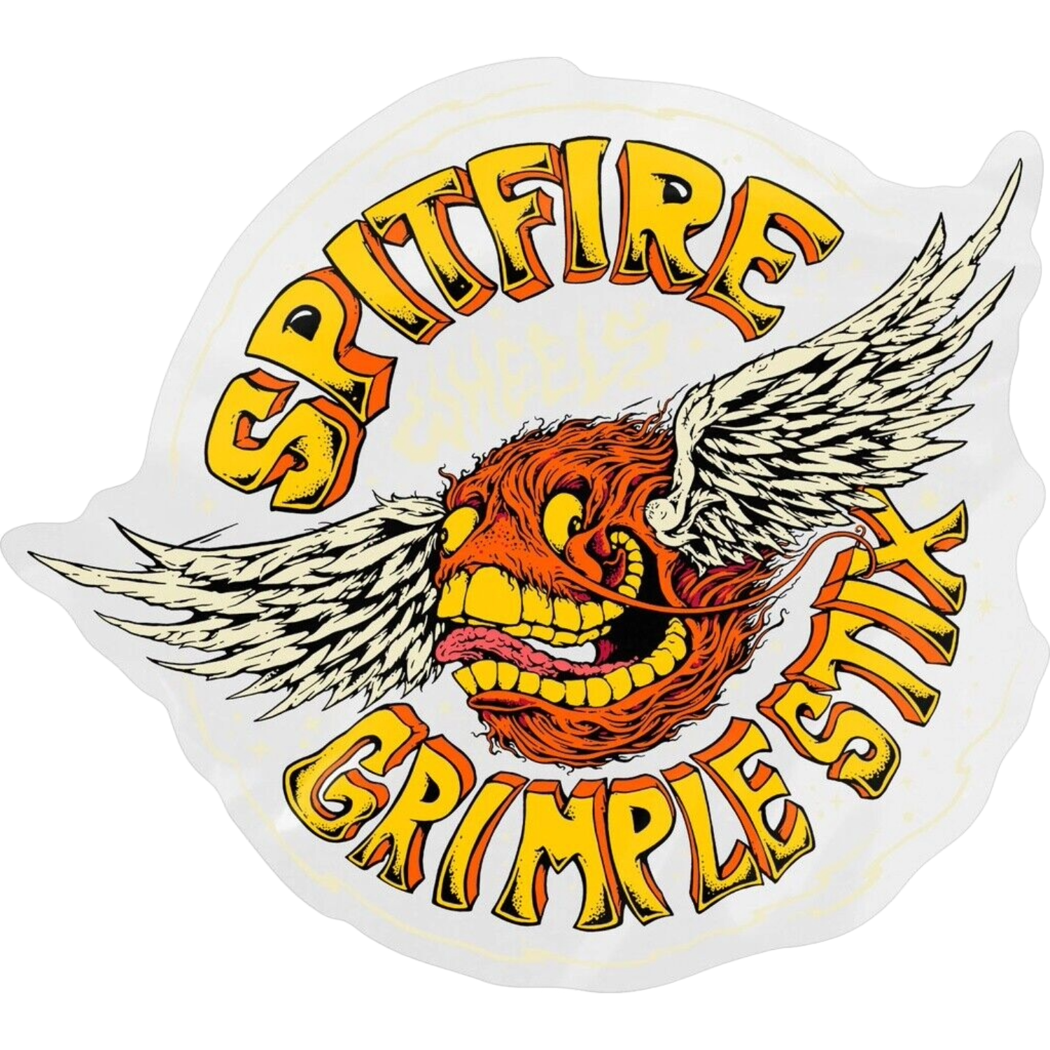 Spitfire Savie 8" Sticker Orange // HAVØK // Northwest Indiana Skate Shop
