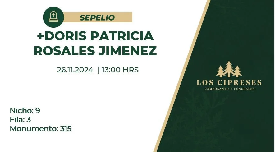 Doris Patricia Rosales Jimenez — Los Cipreses - Camposanto y Funerales