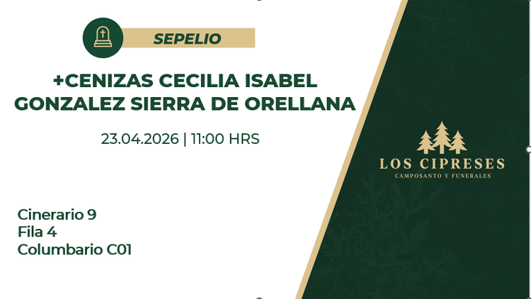 Obituario Edición — Los Cipreses - Camposanto y Funerales