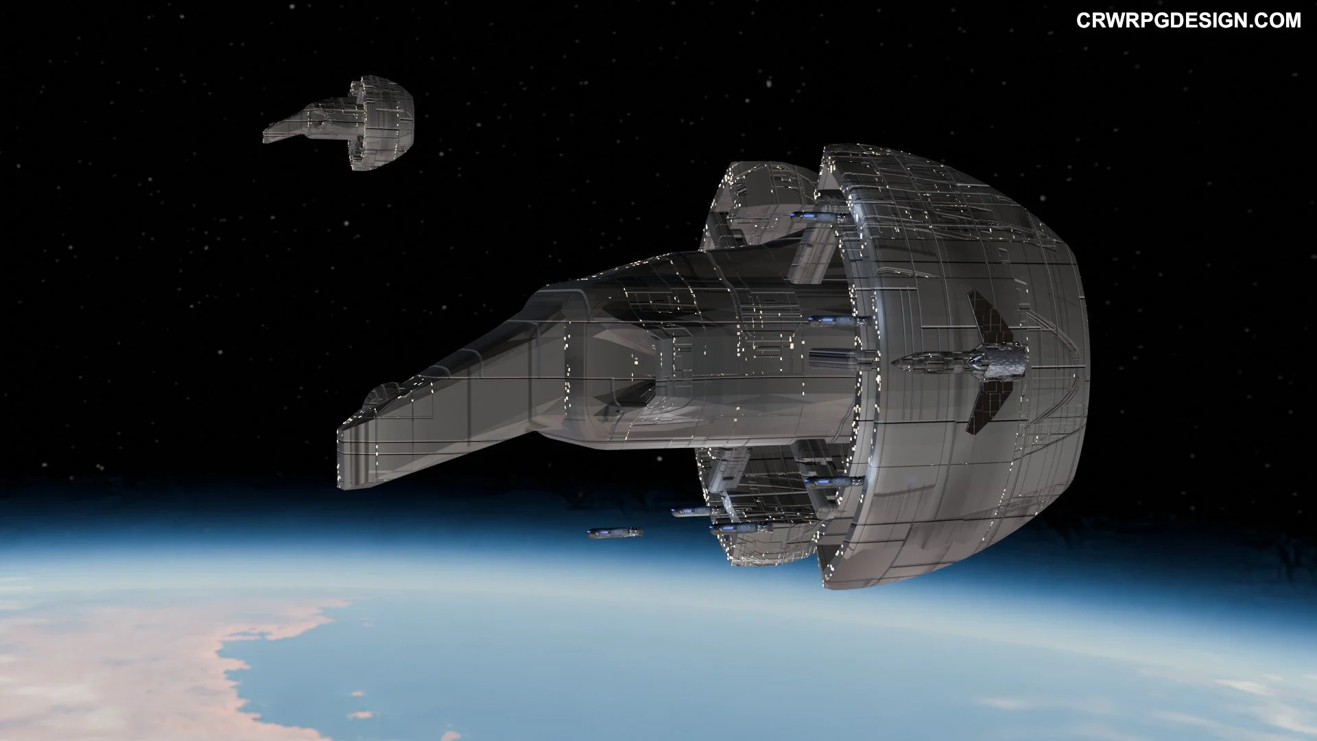 Chris Foss inspired starship — CRW RPG Design