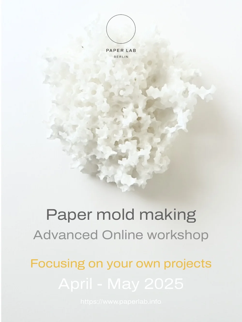 3D paper making & casting - Advanced — Paper lab Berlin