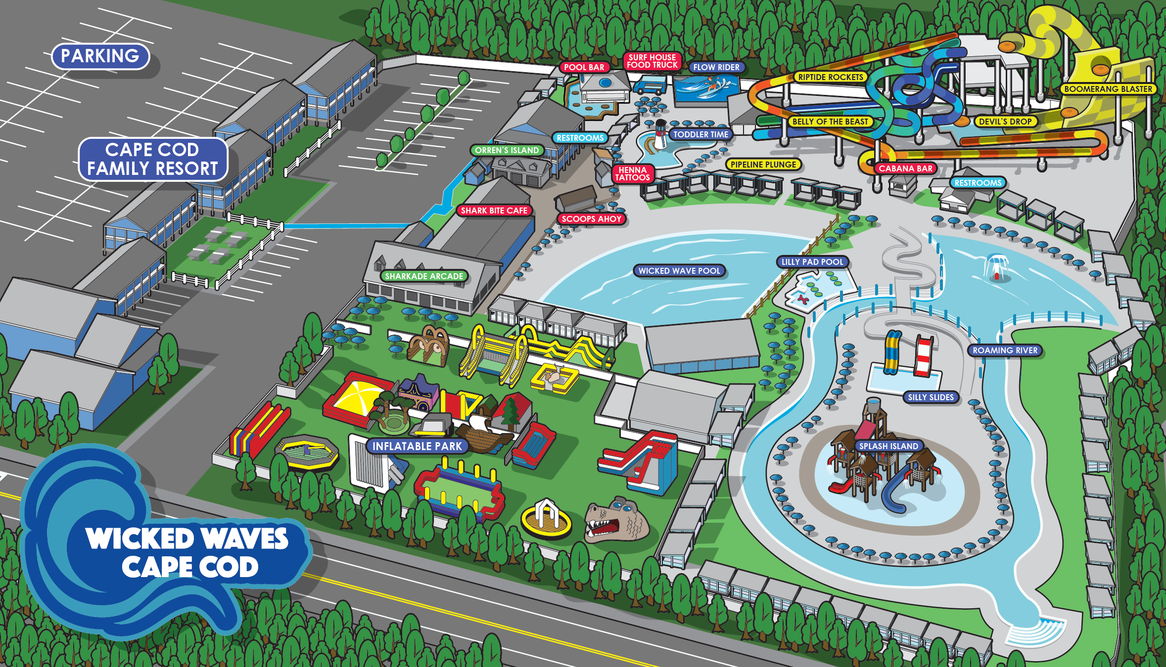 Park Map | Find Your Way Around the Water Park on Cape Cod