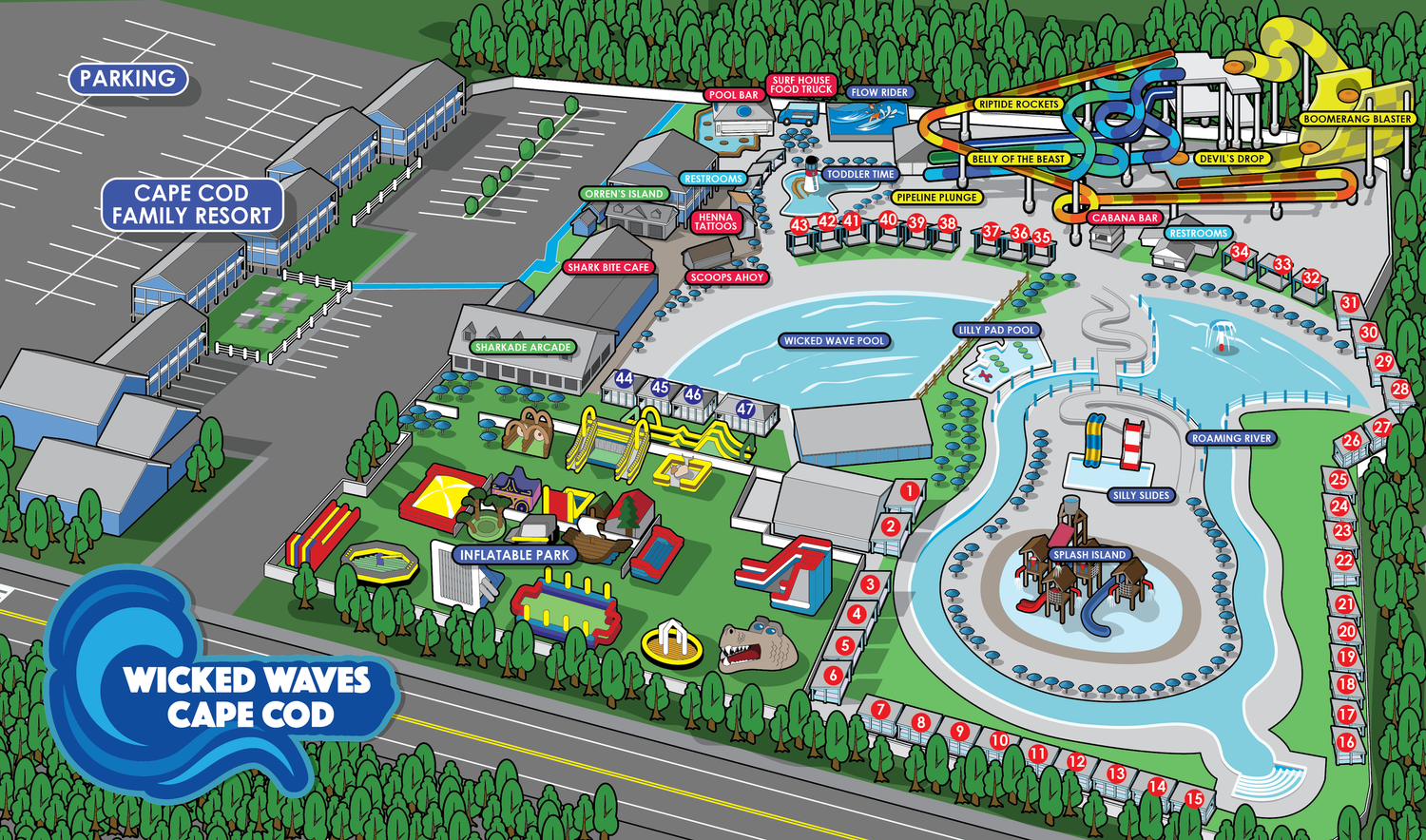 Park Map | Find Your Way Around the Water Park on Cape Cod