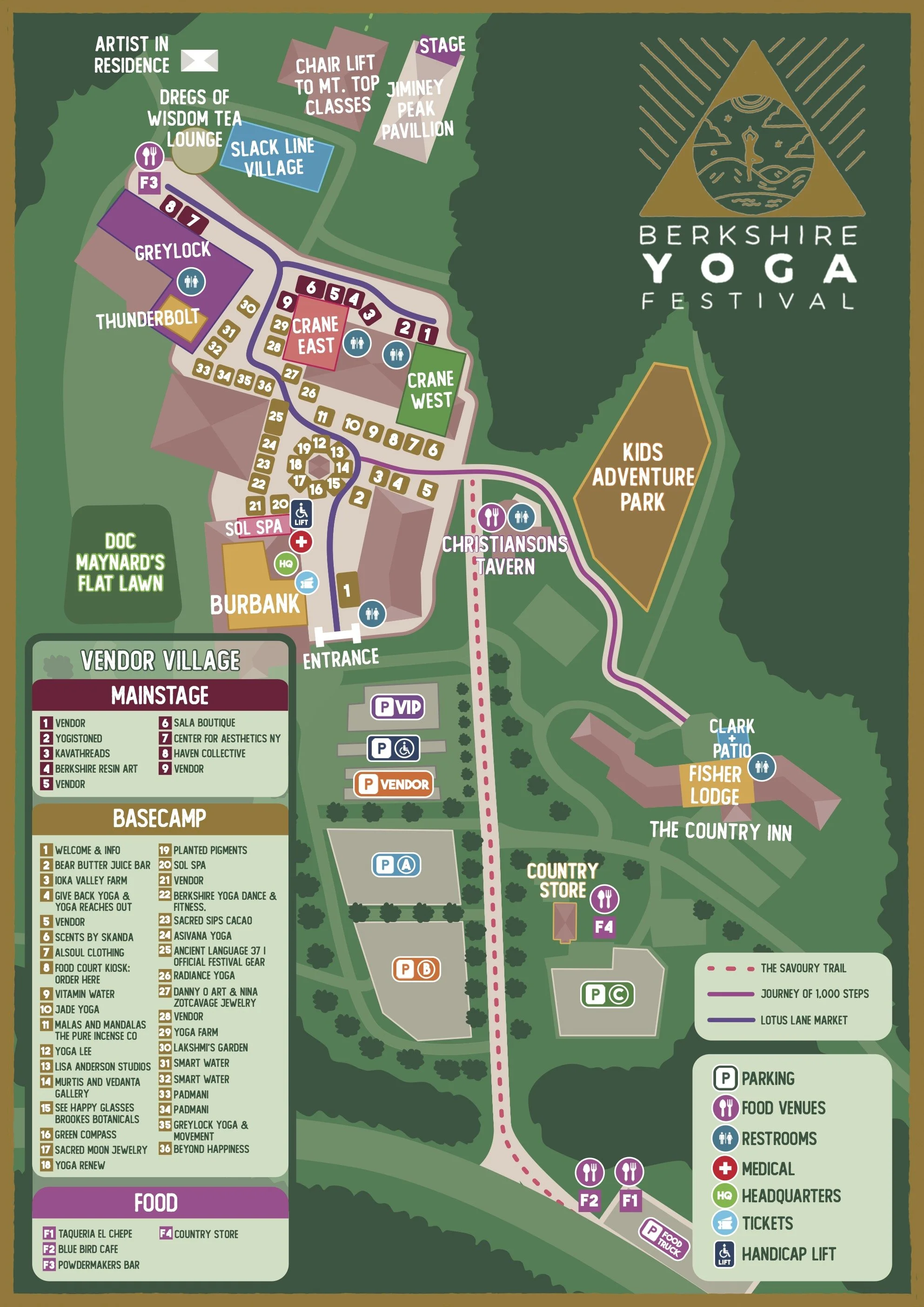 Festival Map — Berkshire Yoga Festival