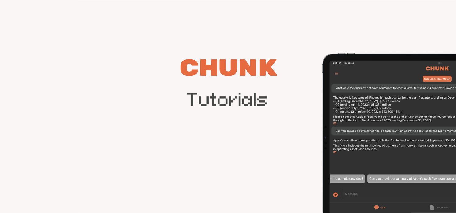 Chunk Video Tutorials — Chunk