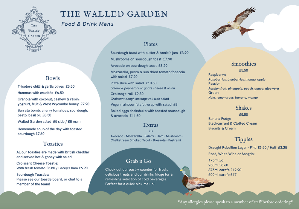 Café menu — Clara's Corner | Where little dreams play