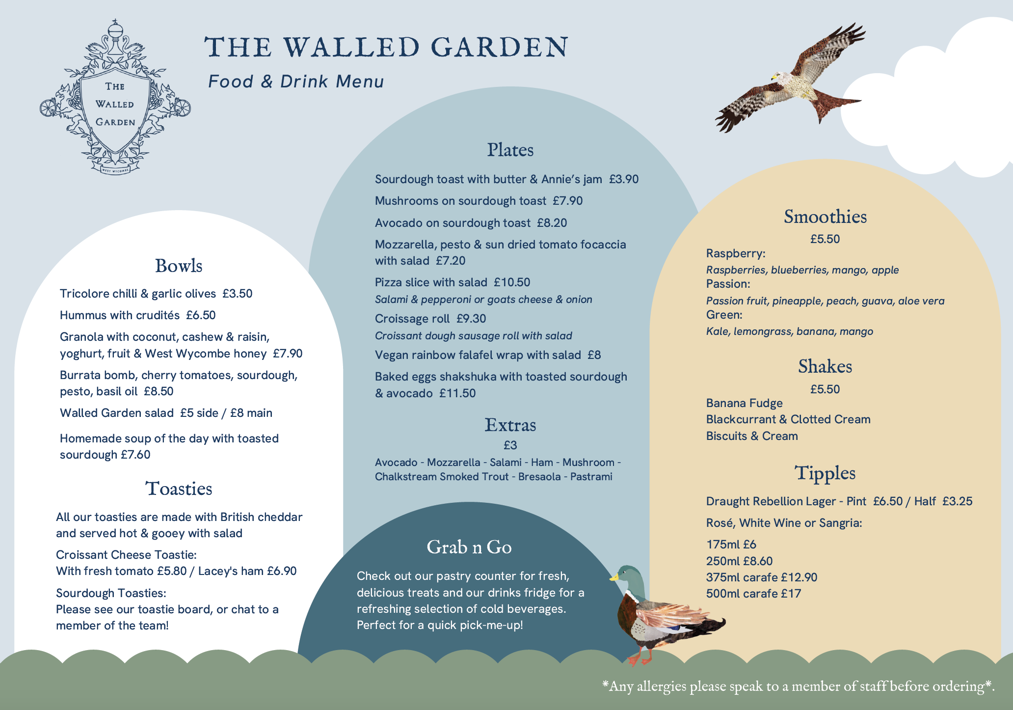 Café menu — Clara's Corner | Where little dreams play