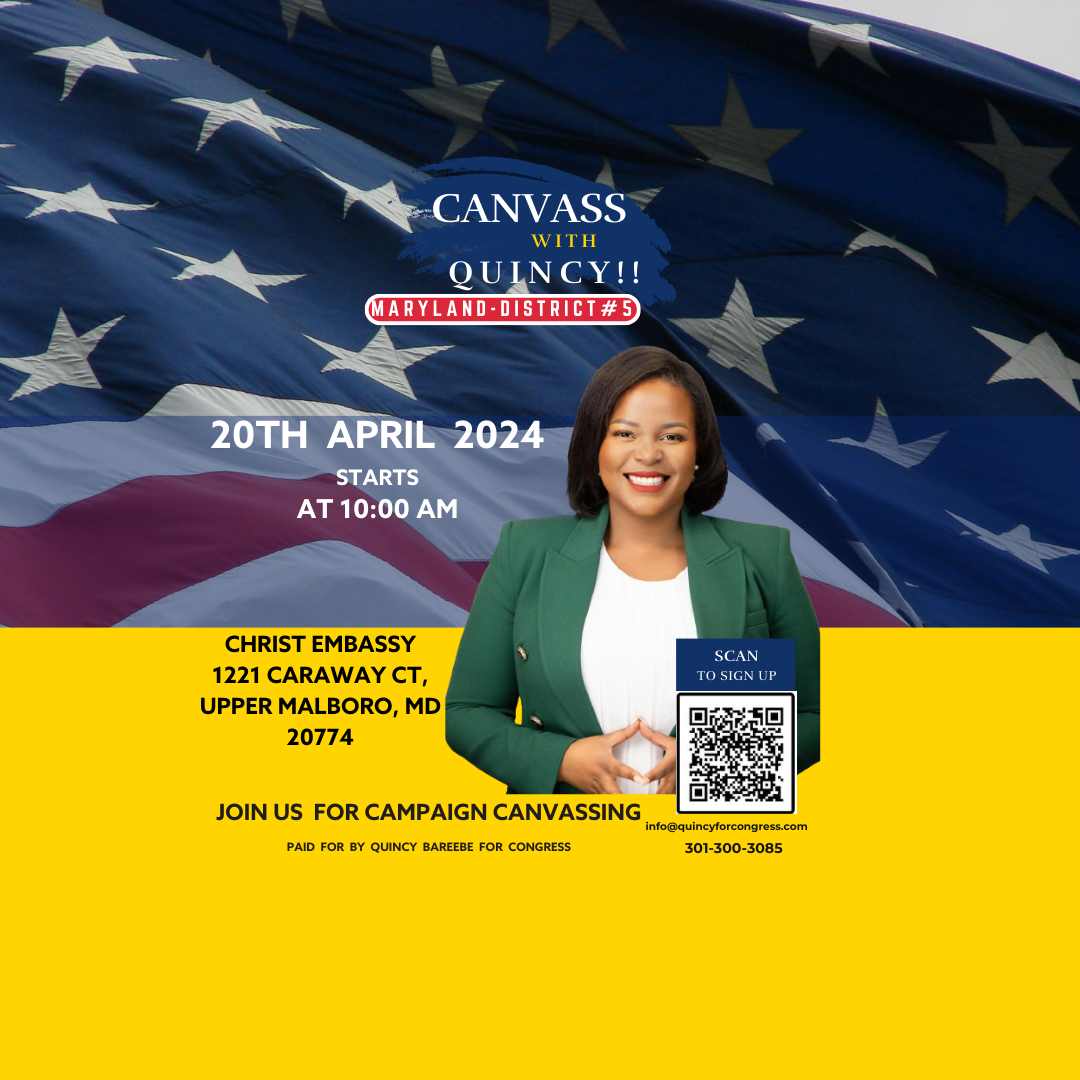 Events — Quincy Bareebe for Congress | Maryland District 5