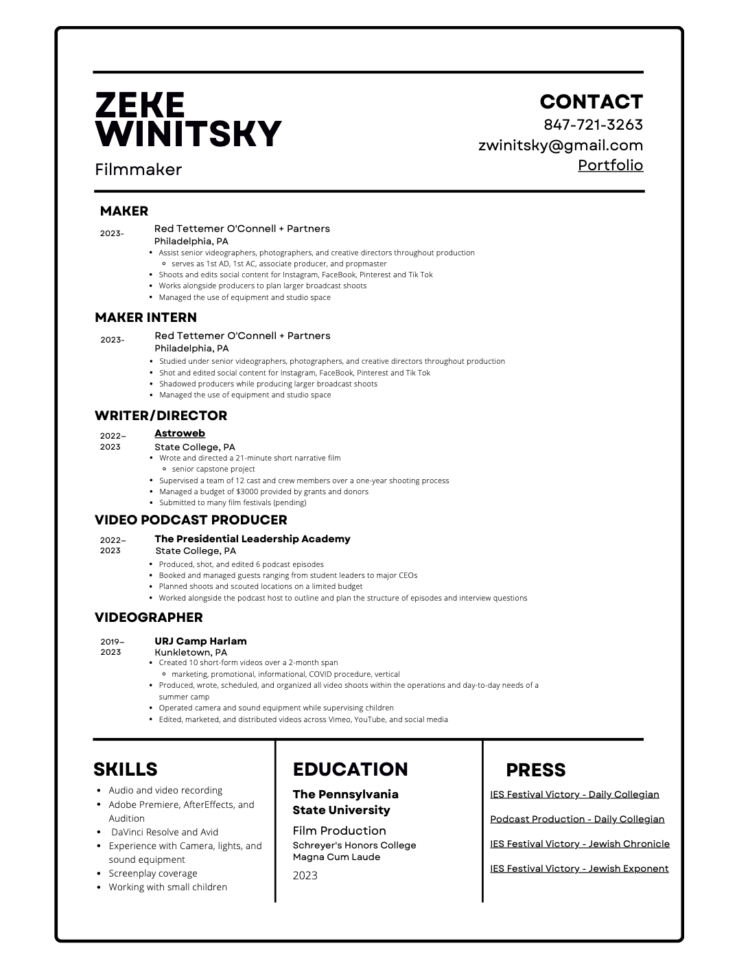 About — Zeke Winitsky