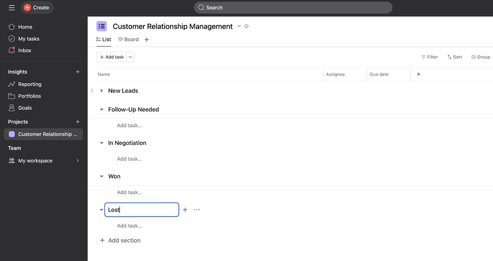 How to use Asana as a CRM: A Step-by-Step Guide | Cirface