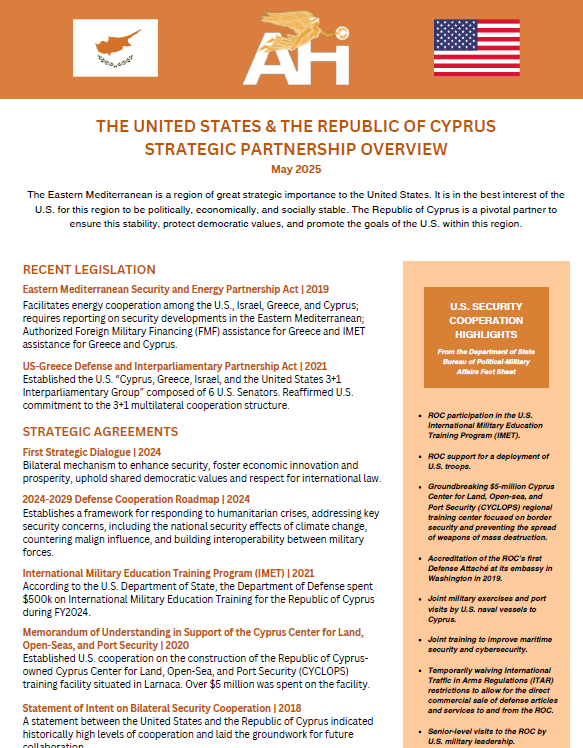 US-Cyprus Relations — American Hellenic Institute
