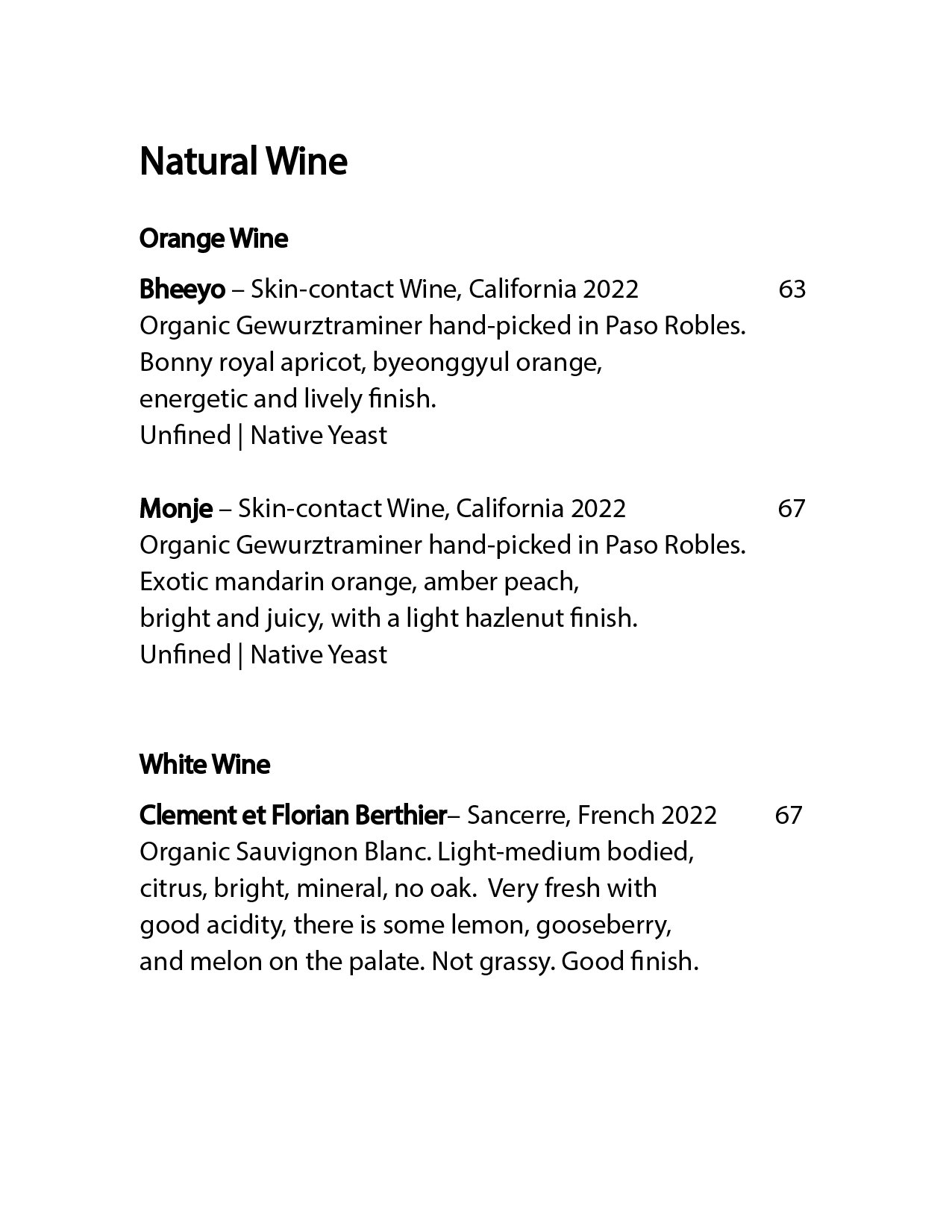 Menu — Prik Hom
