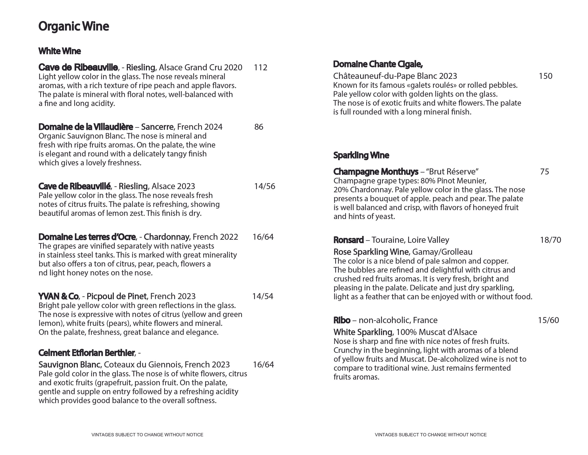 Menu — Prik Hom